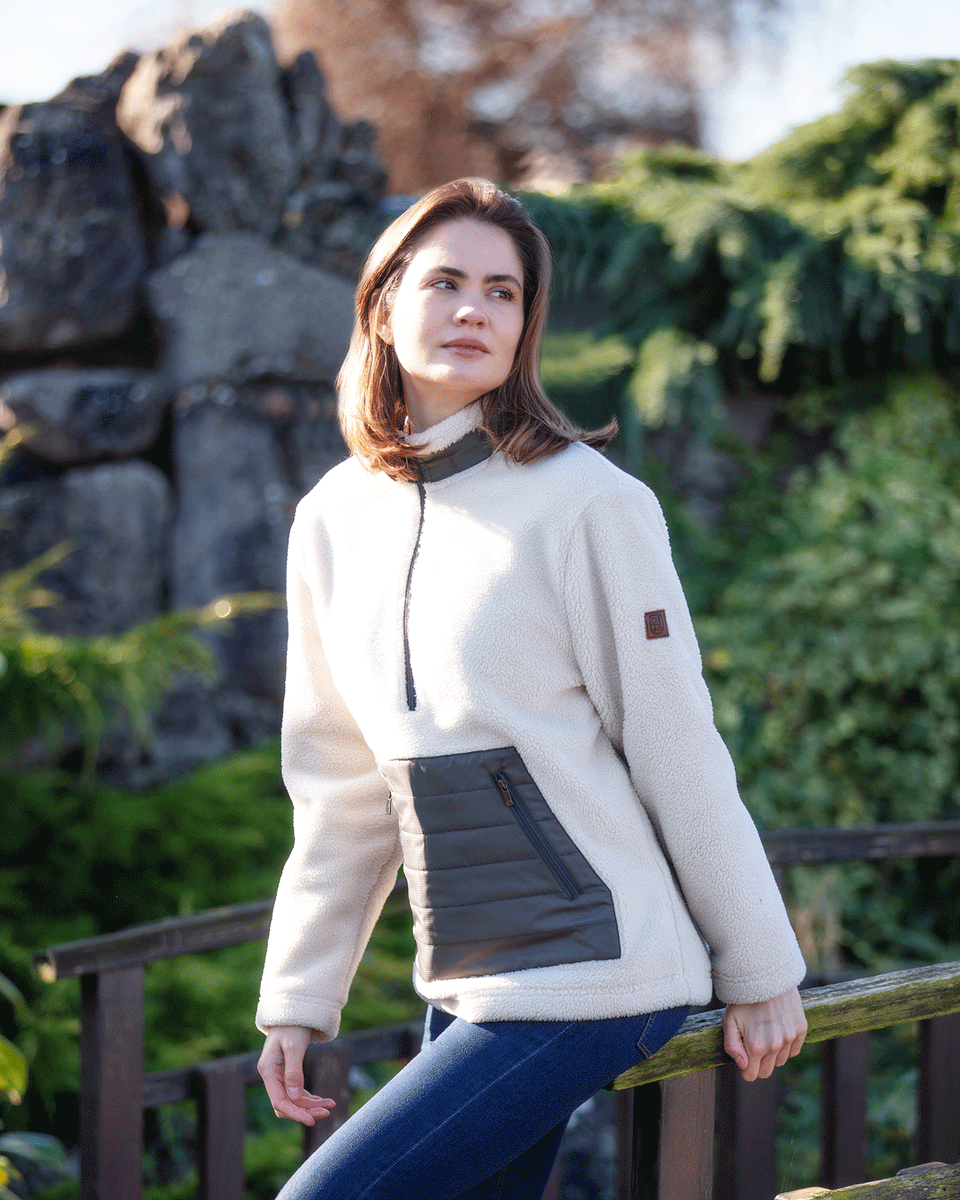 Ladie's Fleece Jacket - GREEN | Oxford Blue