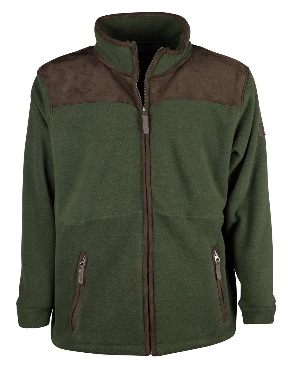 Mens Bonded Full Zip Fleece Jacket - GREEN | Oxford Blue