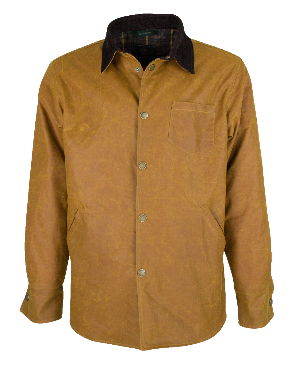 Men's Antique Wax Overshirt - GOLD | Oxford Blue